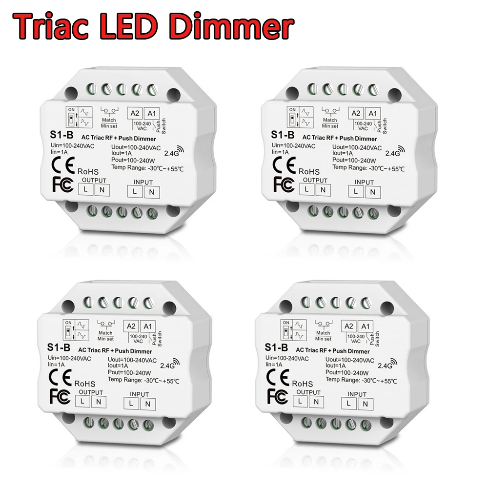 Mini LED Dimmer Switch 110V 220V 230V AC Triac LED Dimer 220 Volts ...