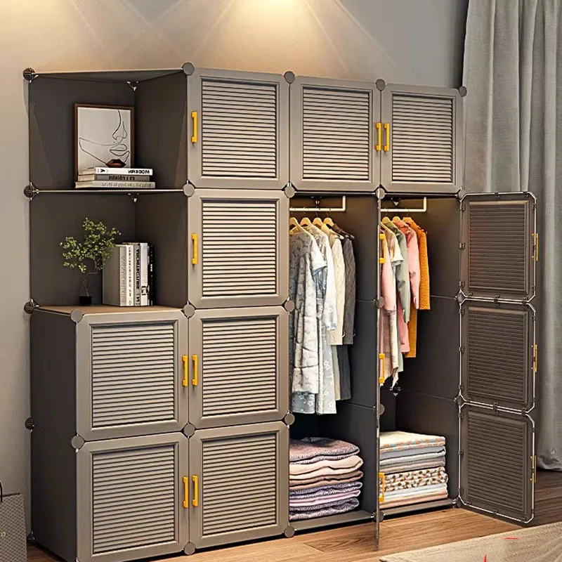 Plastic-Cabinet-Wardrobe-Storage-Clothes-Partitions-Nordic-Closet ...