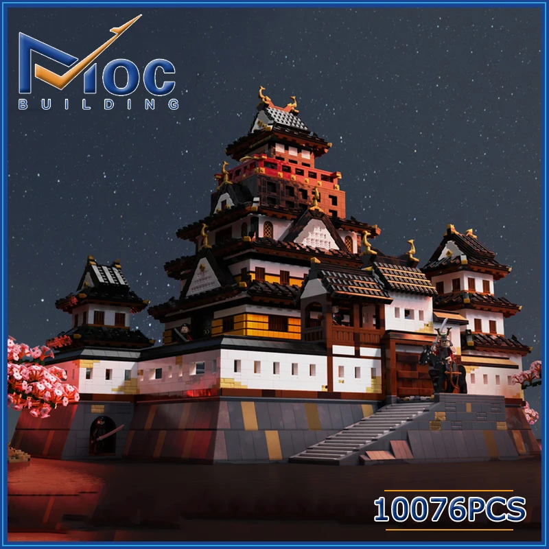 10076Pcs-MOC-Medieval-Japan-Shogun-Castle-Building-Blocks-Handmade-DIY ...