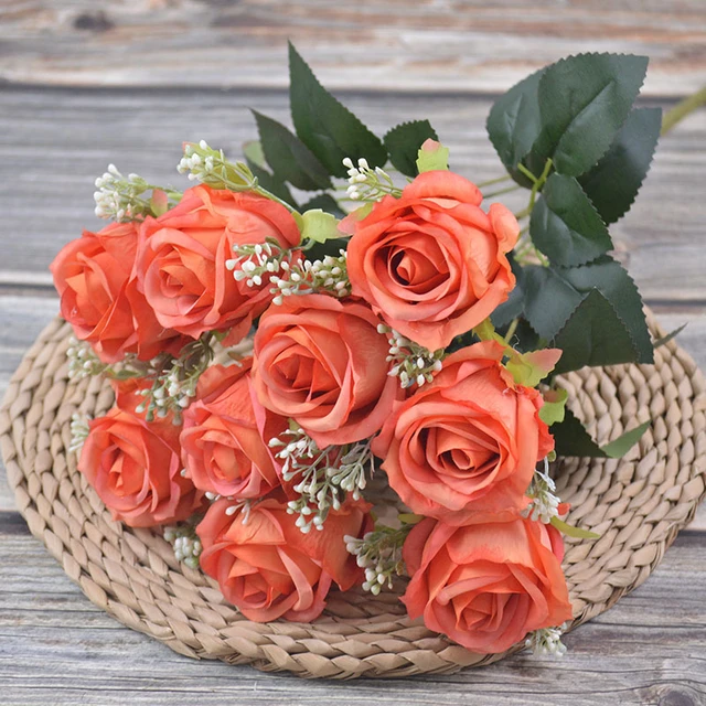 Purple And Orange Rose Bouquet