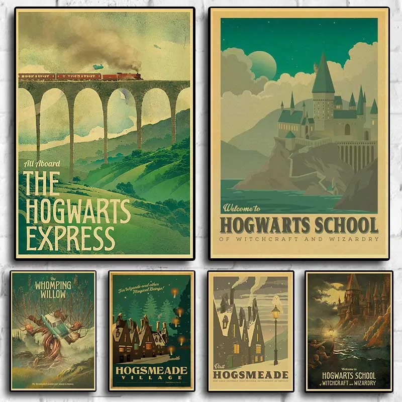 Vintage-Home-Wall-Art-Decor-Old-Movie-Poster-Old-Style-Magic-Academy-HD ...