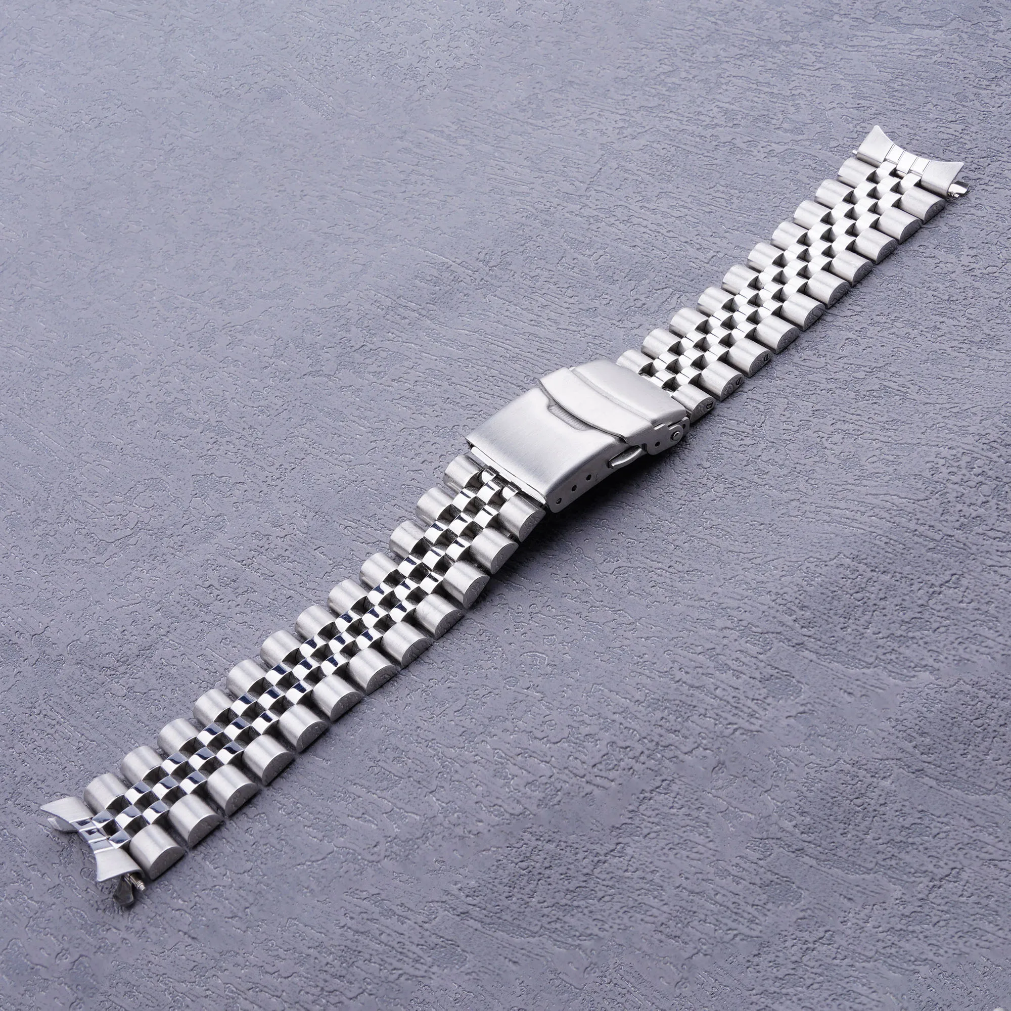 19mm Watch Band Hollow Curved End Solid Screw Links Bracelet For Seiko ...