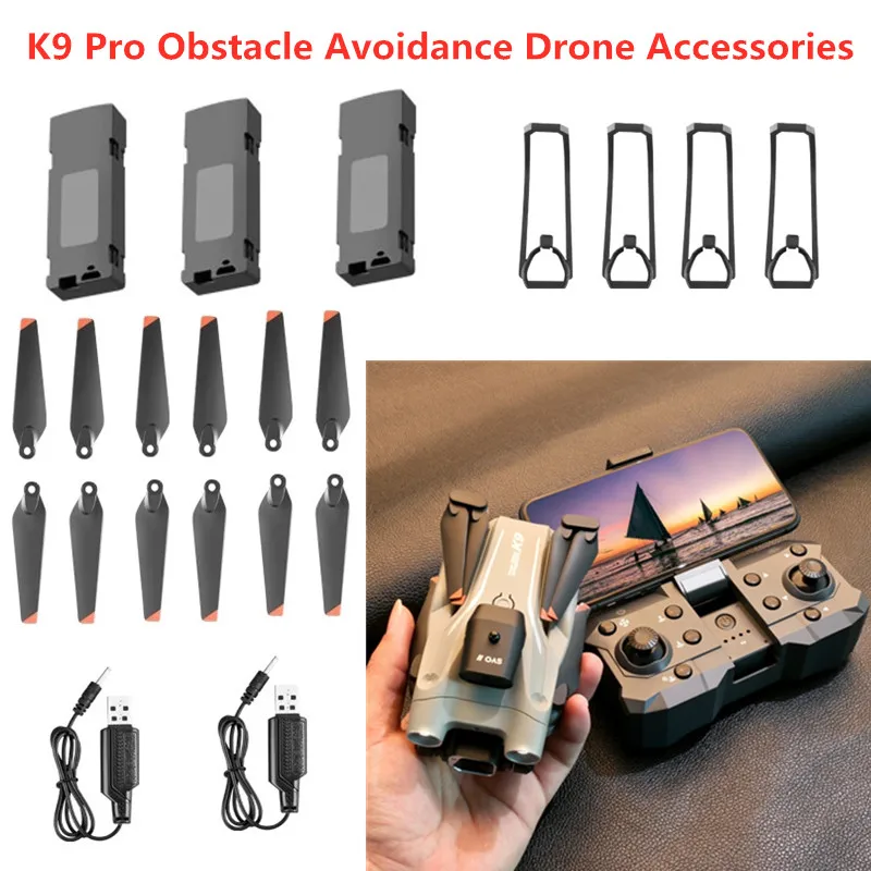 K9-Pro-4K-RC-Drone-Spare-Parts-3-7V-1800mAh-battery-Propeller-Protect ...