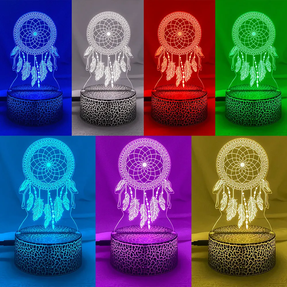 3D-USB-dream-catcher-lamp-acrylicl-led16colors-night-light-kid-Bedroom ...