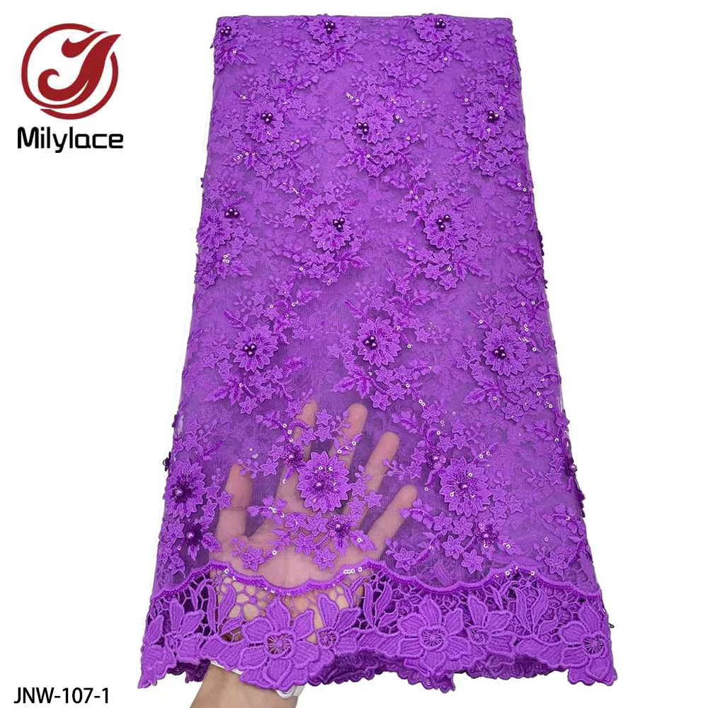 Elegant African Lace Fabric 5 Yards High Quality Sequin French Tulle ...
