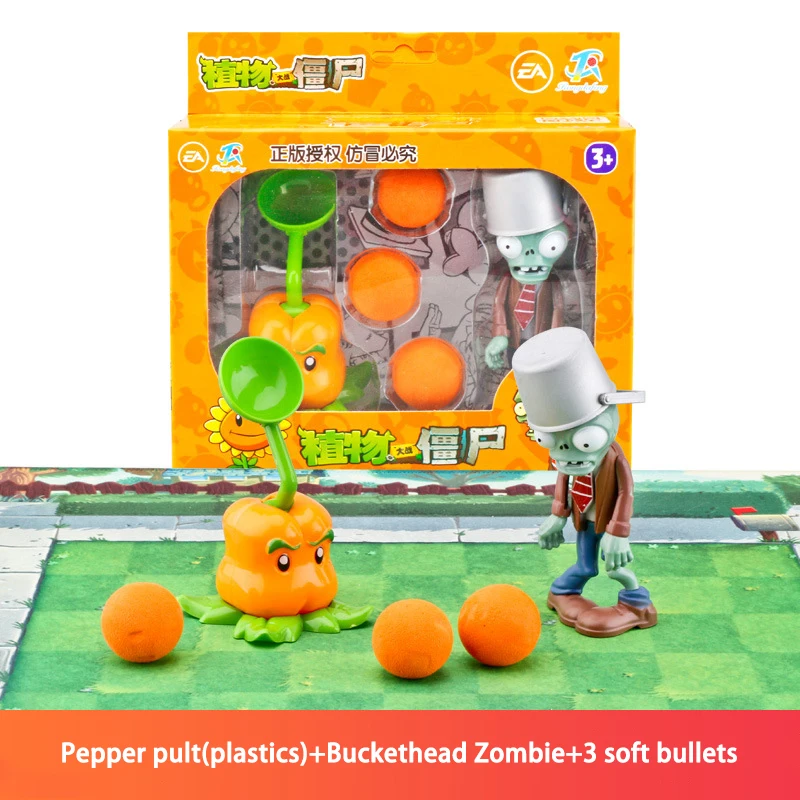 Plants vs. Zombies juguetes de tiro en caja genuinos, figura de acción ...