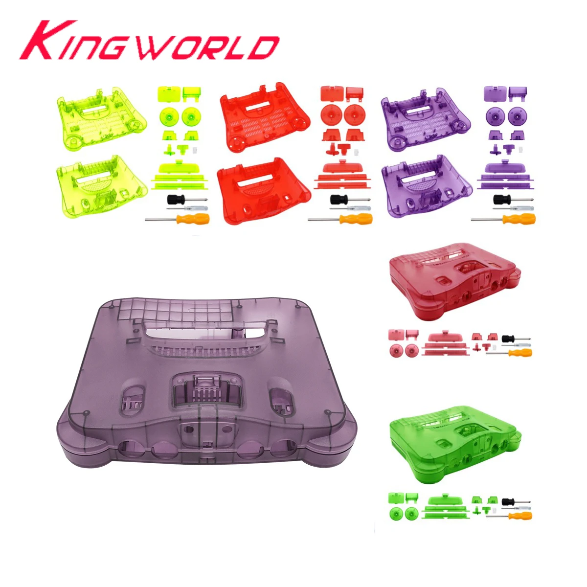 Replacement-Housing-Shell-For-N64-Retro-Video-Game-Console-Translucent ...
