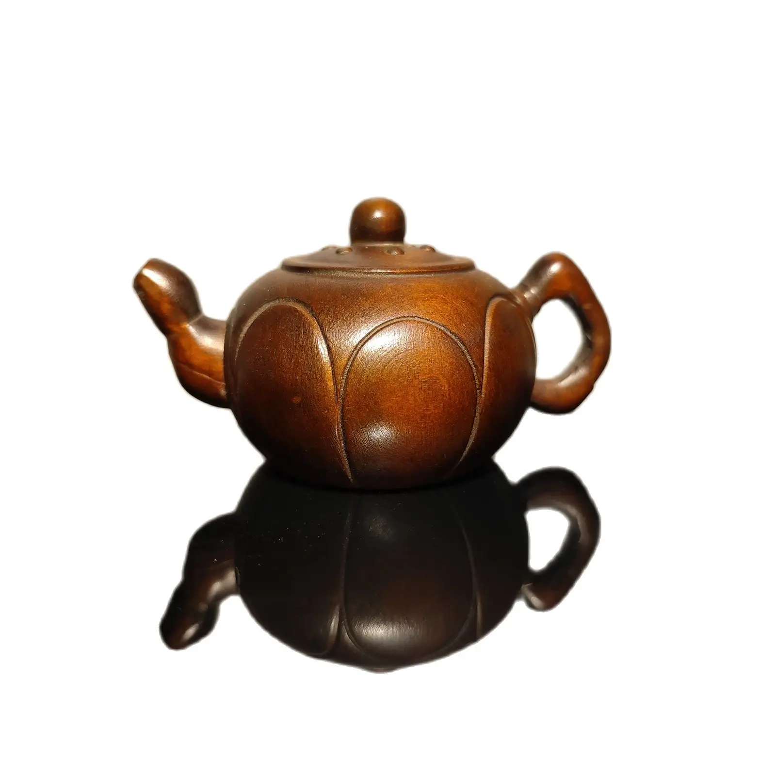 Chinese-vintage-Boxwood-Carved-Exquisite-Teapot-Statue-hobbies ...