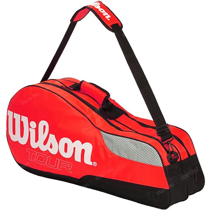 Genuine-Wilson-Tennis-Racket-Bag-Large-Capacity-Outdoor-Waterproof ...