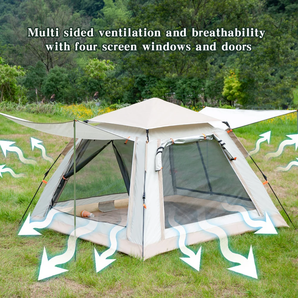 Automatic Quick Open Tent with Canopy Portable Outdoor Rain/Sun Proof ...