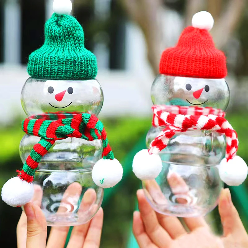 Botellas-de-leche-con-forma-de-mu-eco-de-nieve-de-Navidad-recipiente-de ...