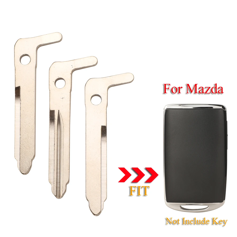 jingyuqin 10pcs Remote Car Smart Key Emergency Insert Uncut Blade Blank ...