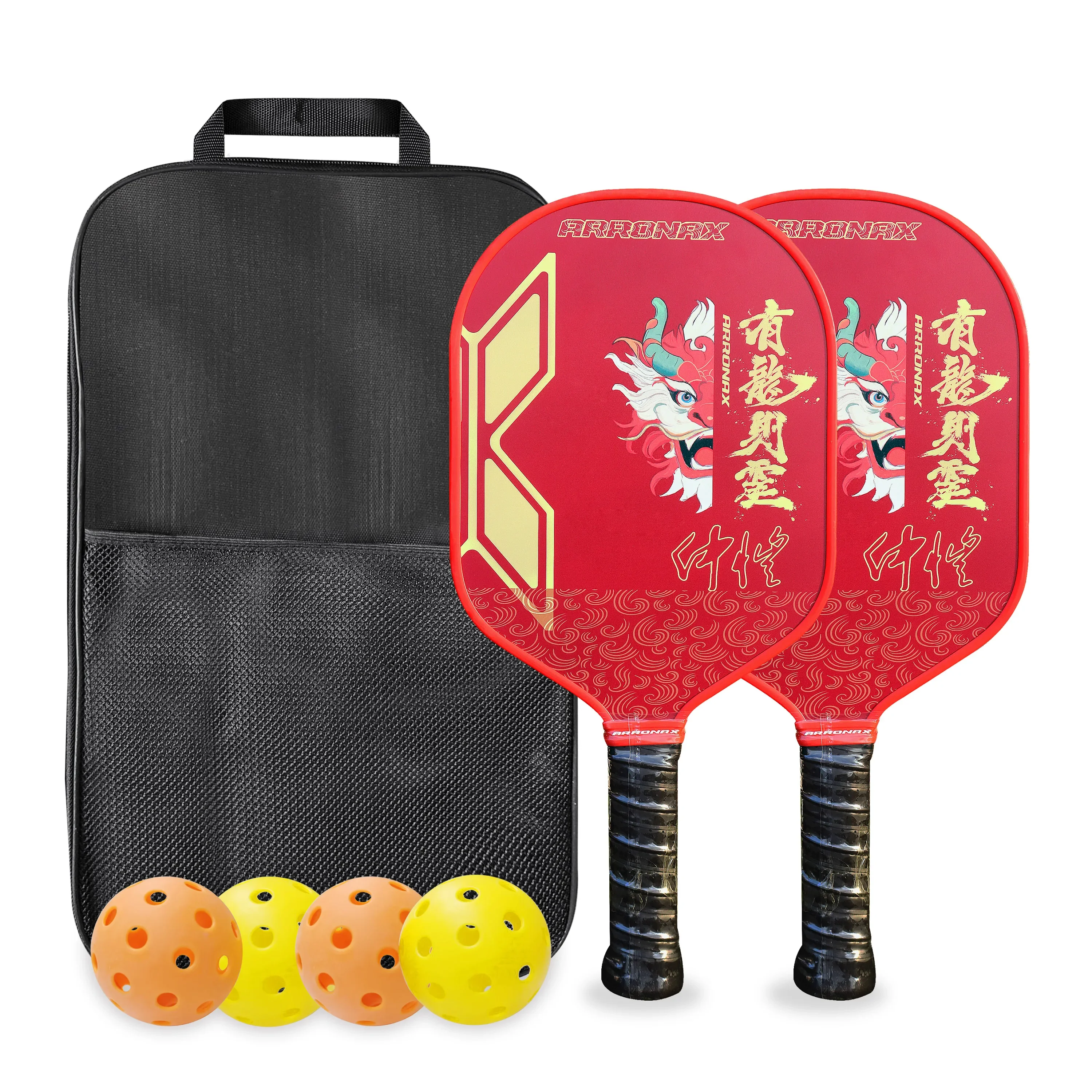 Arronax-Fiberglass-Pickle-Ball-Racket-Set-4-with-Professional ...