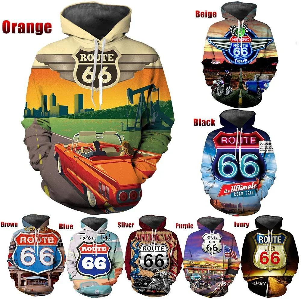 2023-New-Fashion-Casual-Road-Pullover-Tops-Men-s-Fashion-Route-66-3d ...