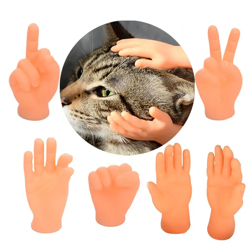 Cat-Fun-Toy-Small-Palm-Shaped-Mini-Hands-Creative-Finger-Cots-Small ...