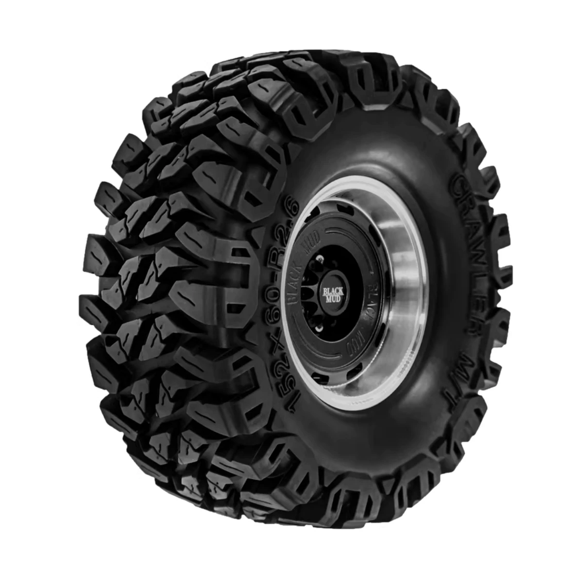 2.6 Inch RC Crawler Tires and Wheel Hub Sets (4pcs) for 1:7 Scale RC ...