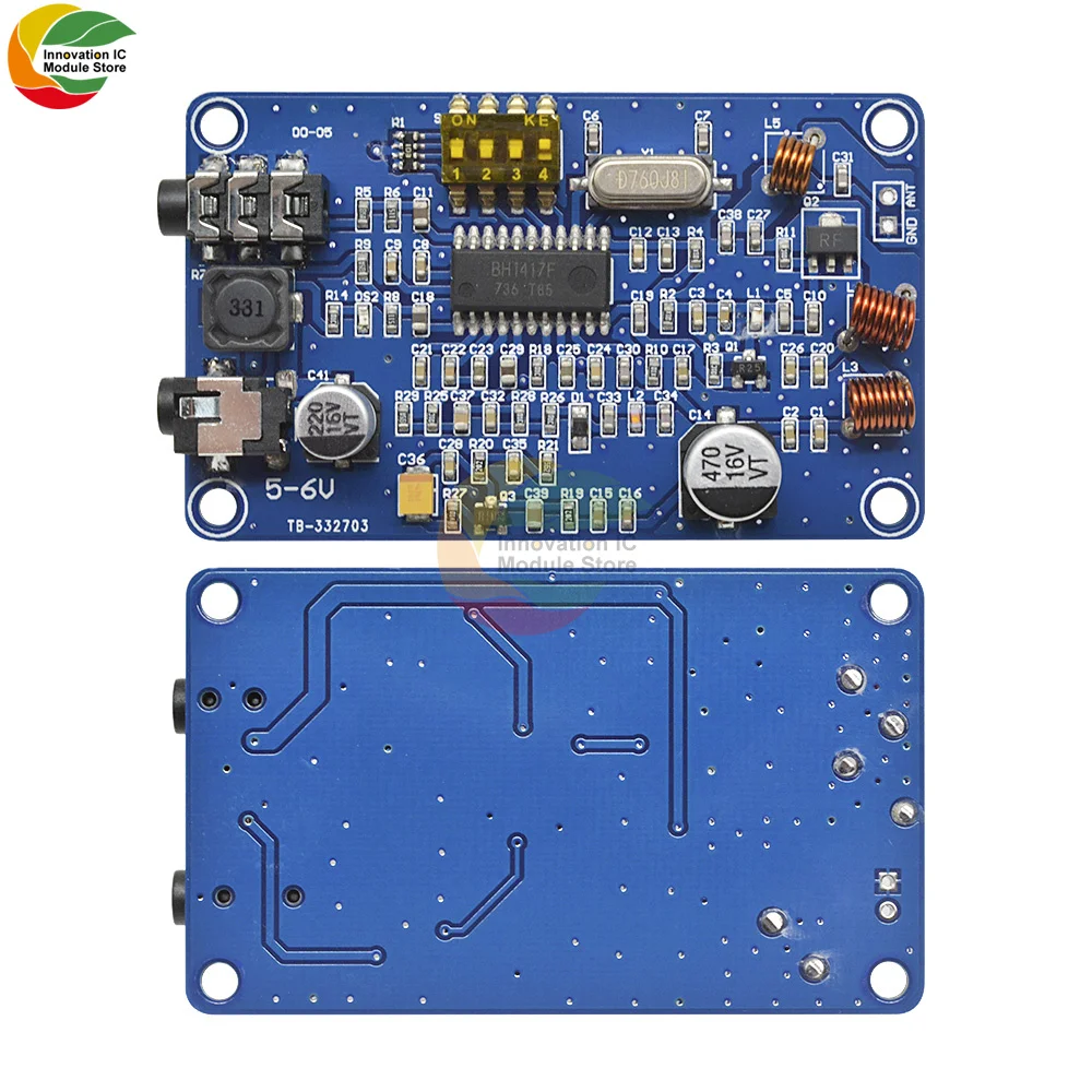 Ziqqucu BH1417 Wireless Stereo FM Transmitter 50Hz-15000Hz Digital Dual ...