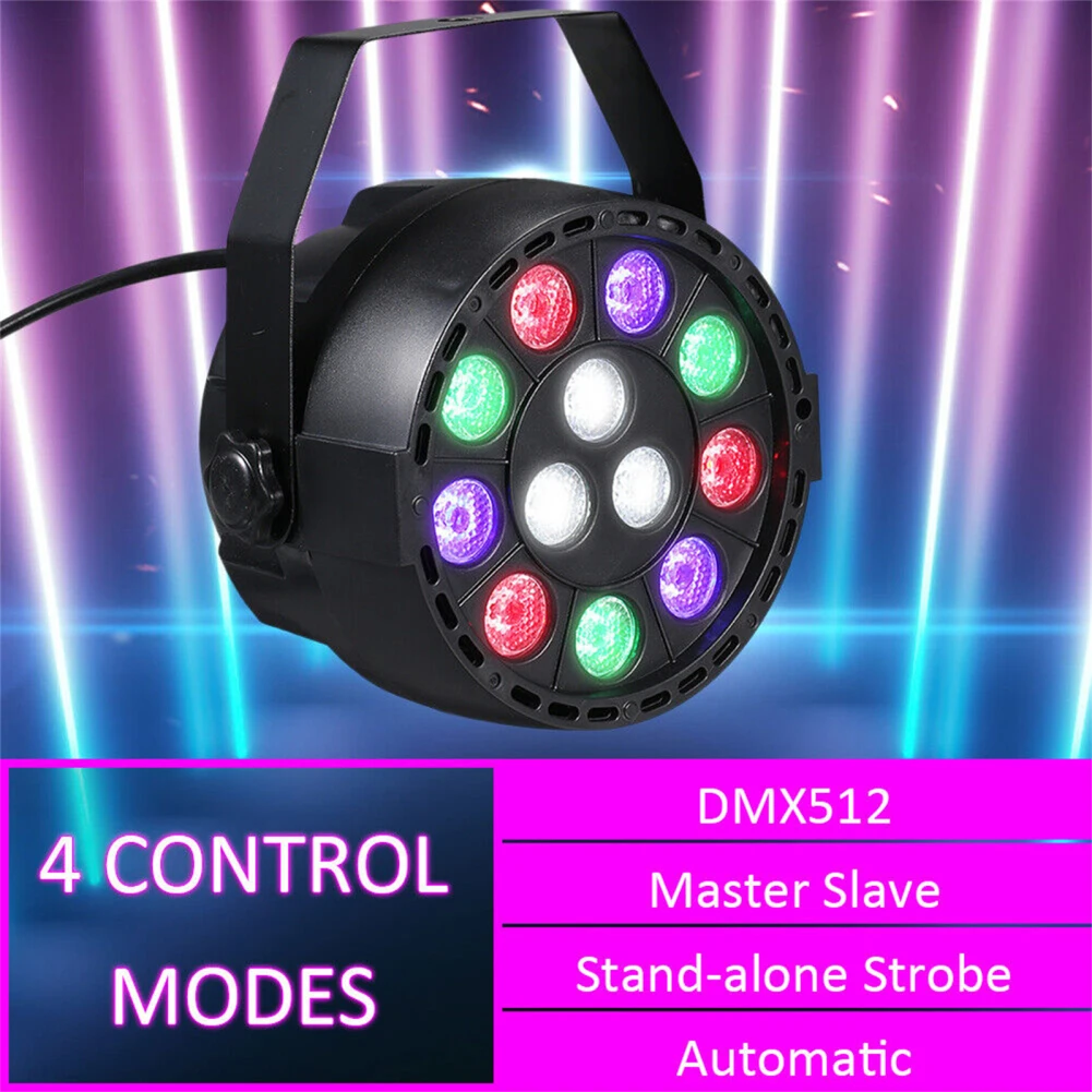 AC90-240V-50-60Hz-Led-Par-Light-US-Plug-DJ-Party-Lights-RGBW-8CH-DMX512 ...