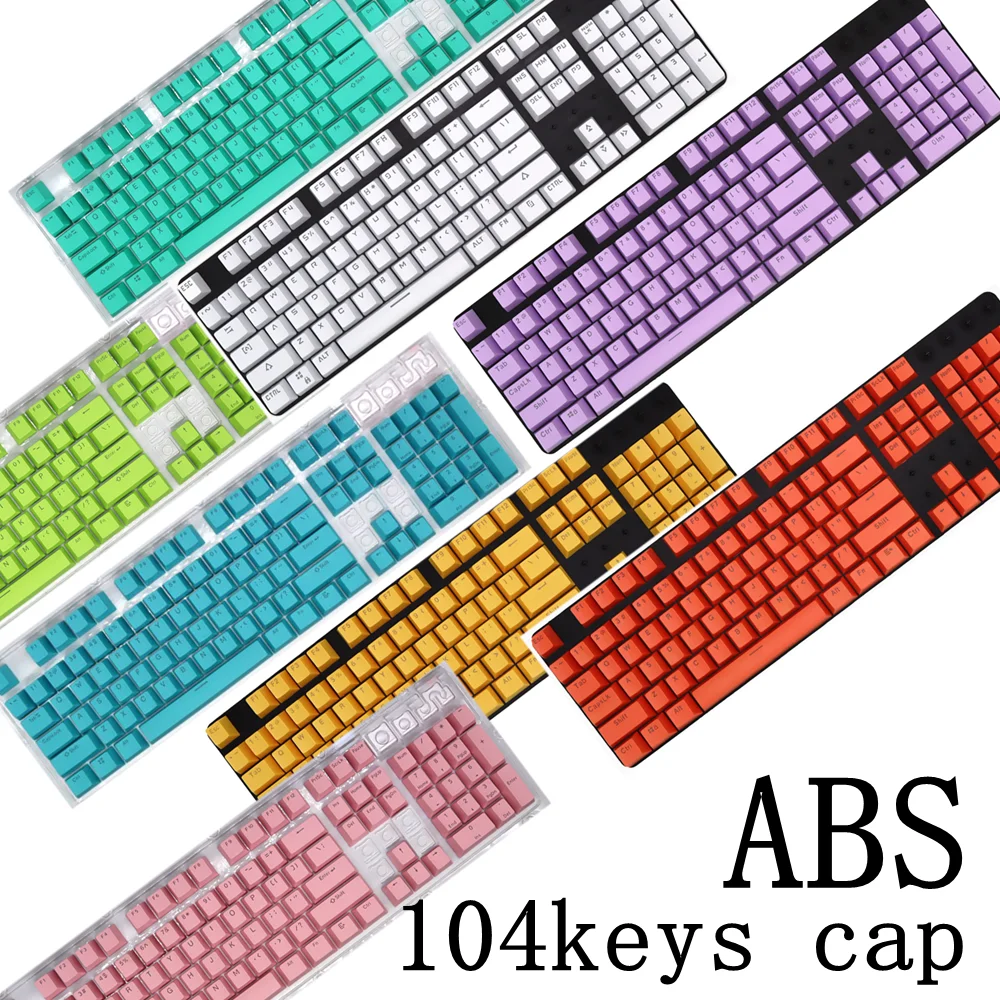 104Keys-OEM-ABS-Mechanical-Keyboard-Keycaps-Light-Transmittance-Height ...