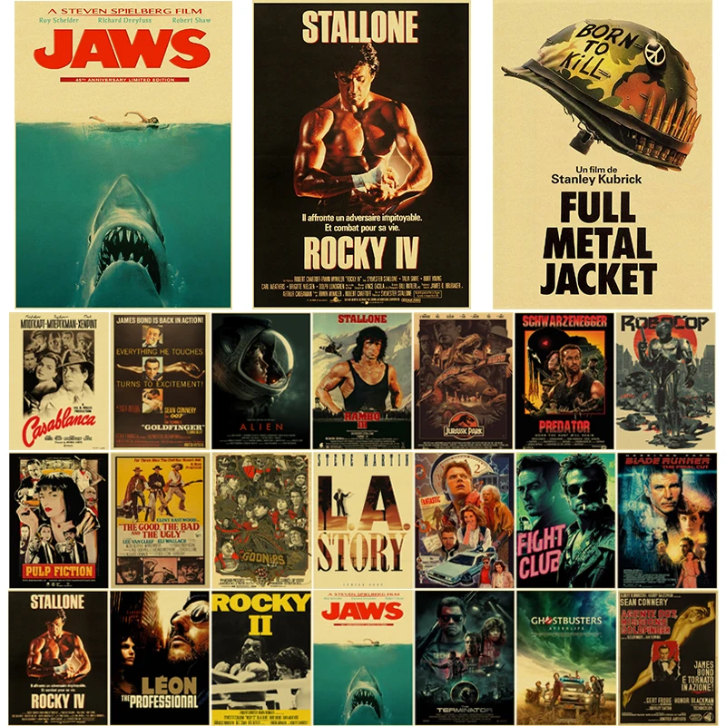 Classic-Movie-Poster-Old-Film-Series-Kraft-Paper-Posters-Retro-Wall-Art ...