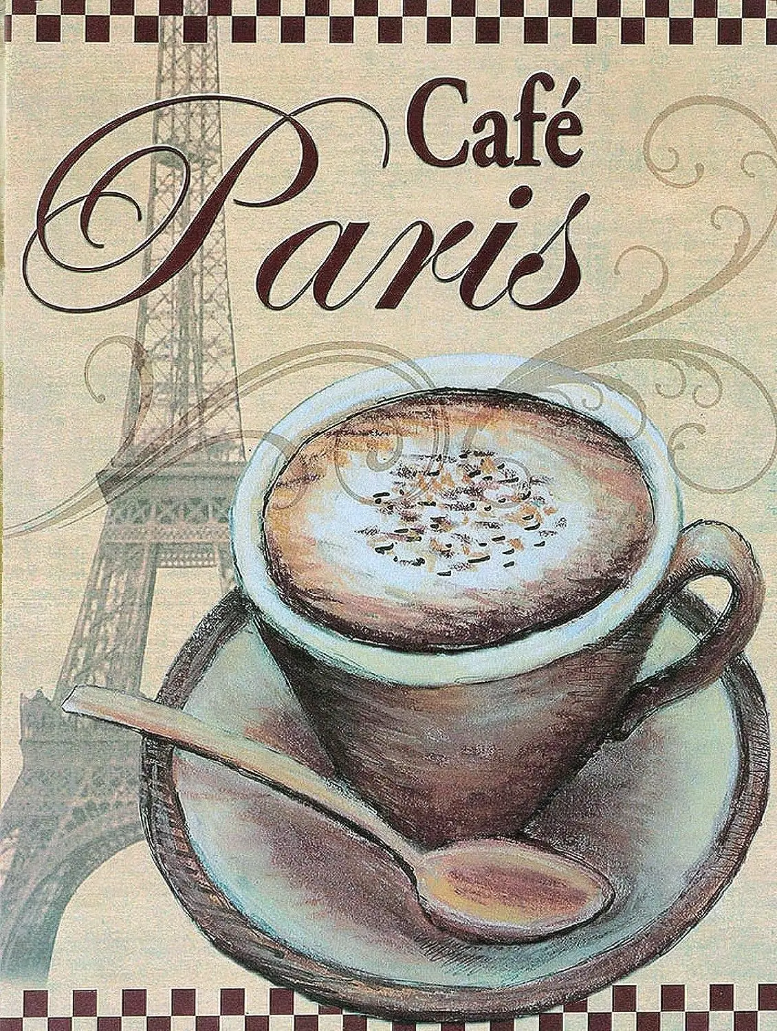 Metal-Sign-Coffee-Paris-Sign-Retro-Tin-Sign-Vintage-Aluminum-Sign-for ...