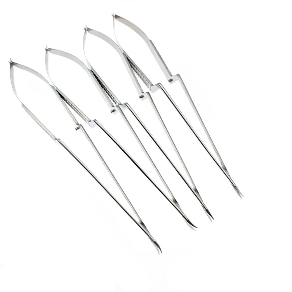 Stainless Steel Neuro micro scissors Microsurgical Scissors with Shark ...