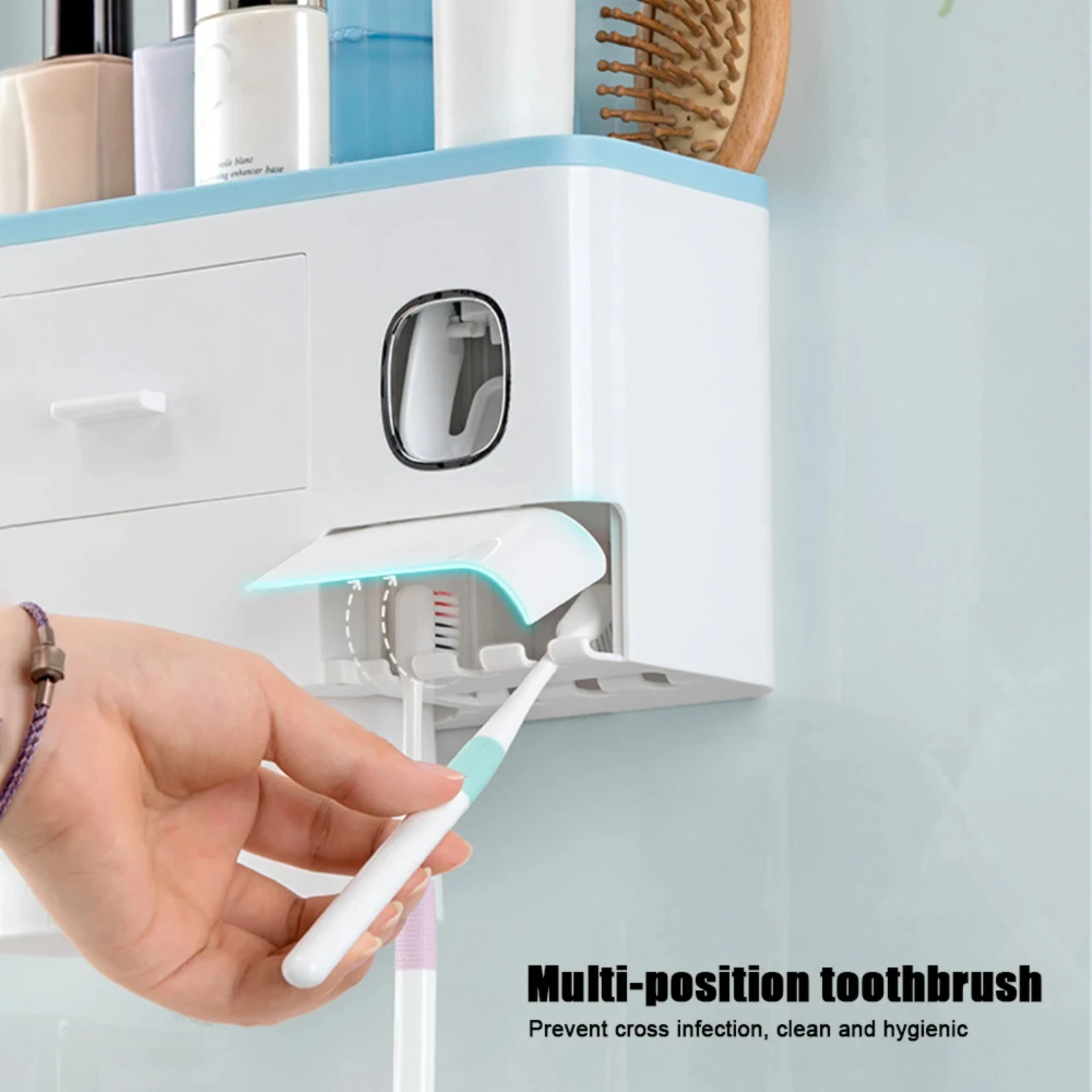 Hot-Adsorption-Inverted-Toothbrush-Holder-Automatic-Toothpaste-Squeezer ...
