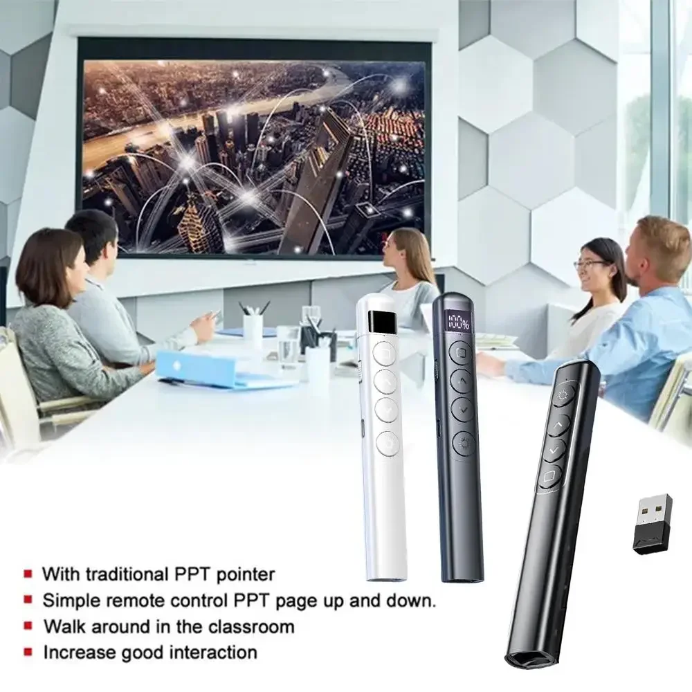 New-Wireless-Presenter-PPT-Page-Turner-USB-Pointer-With-Remote-Control ...