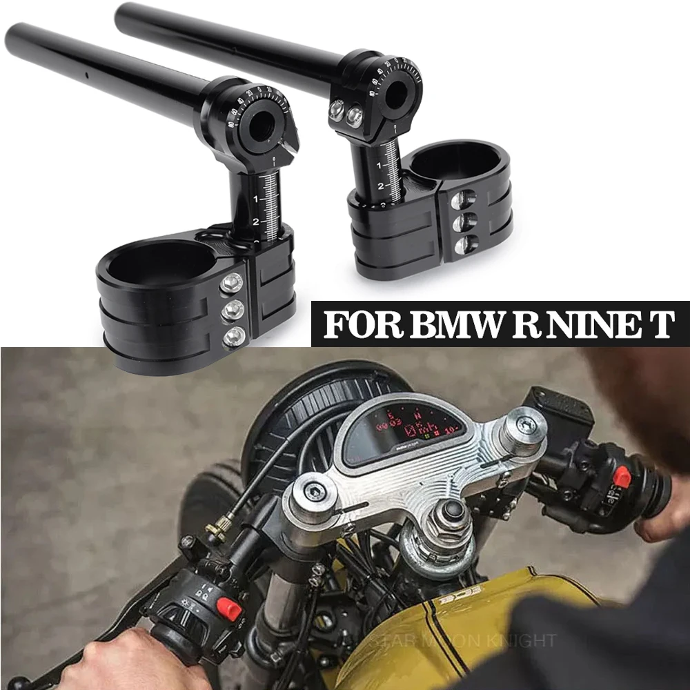 CNC Aluminum Adjustable Clip-On Handlebar For BMW R NINE T R nineT ...