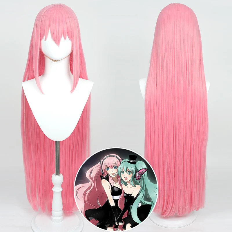 Megurine-Peluca de Cosplay Luka, pelo sintético largo y liso, color ...