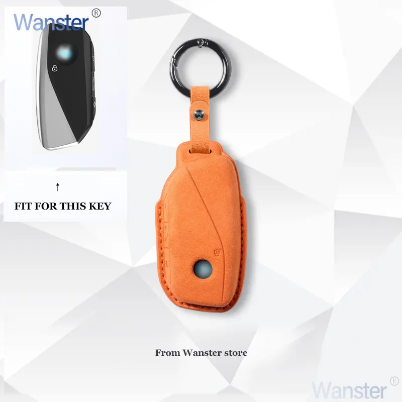 Leatehr Car Key Cover Smart Key Case Keychian for 2023 Bmw IX IX3 I7 X7 ...