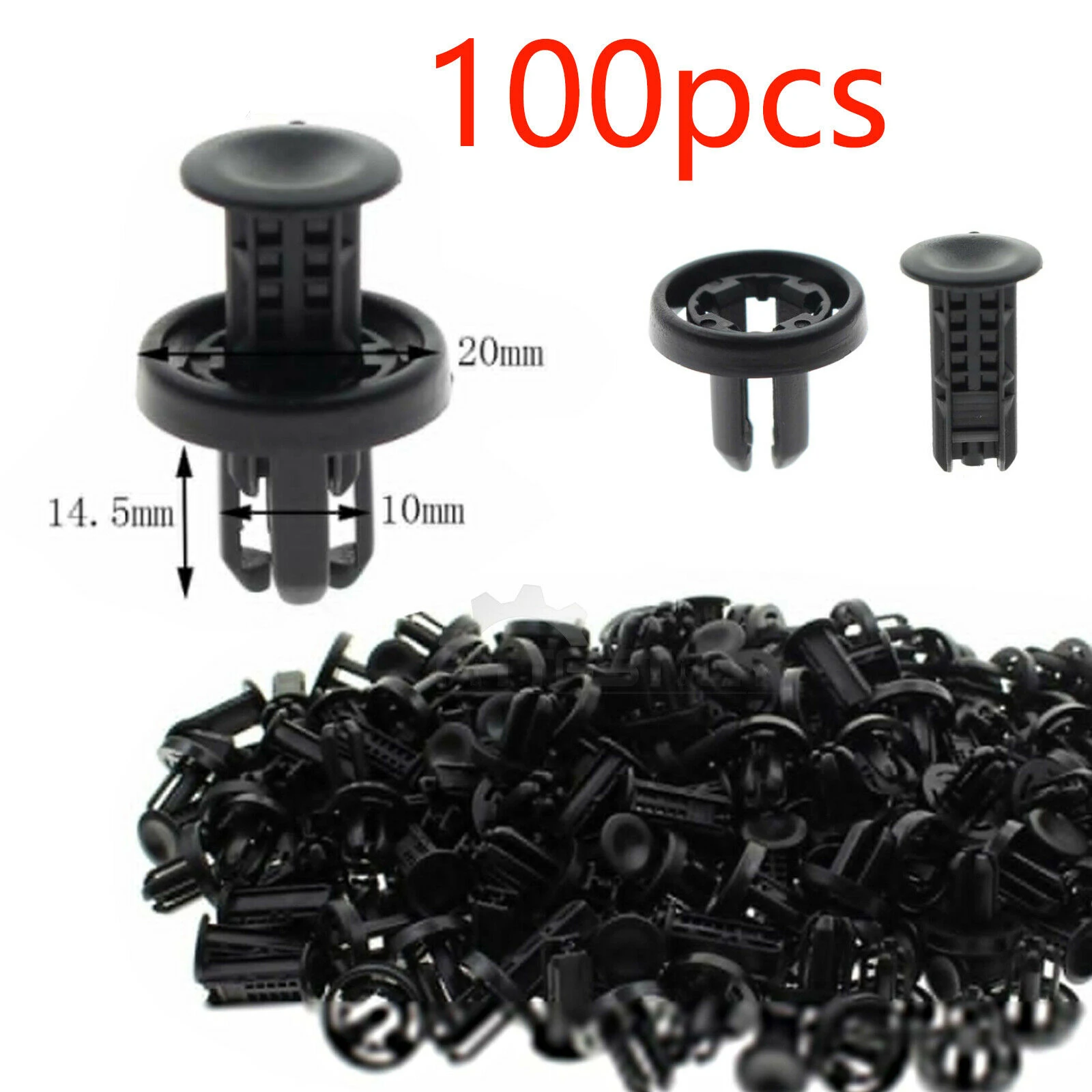 100pcs Push Type Clips Fits For Honda Acura Part 91505-TM8-003 91505TM8003 Trim Panel Retainer ...