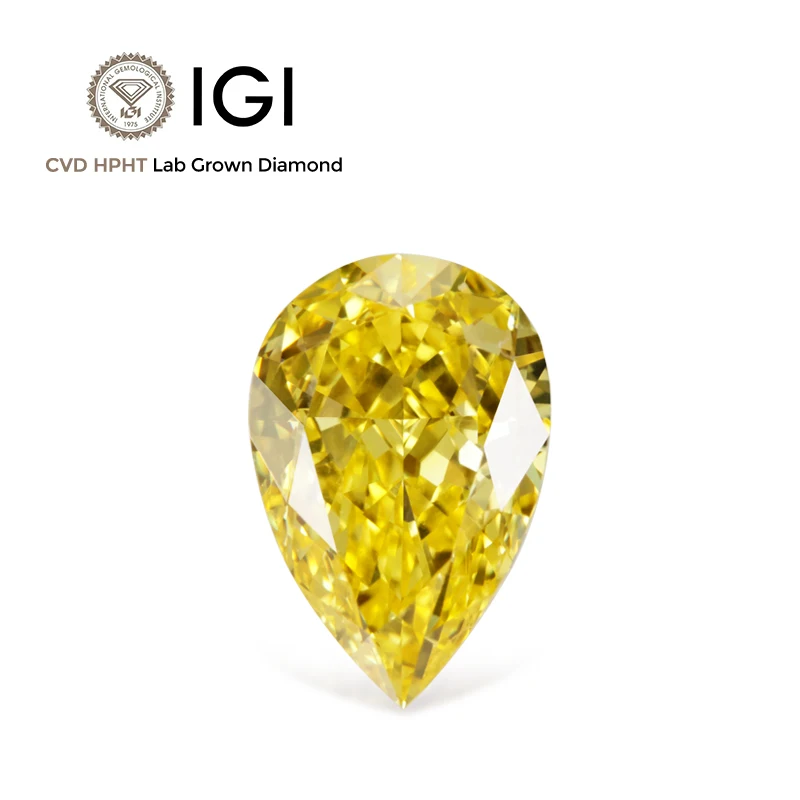 Pear-Yellow-Diamond-VVS-Fancy-Vivid-Color-Synthetic-Diamond-IGI ...