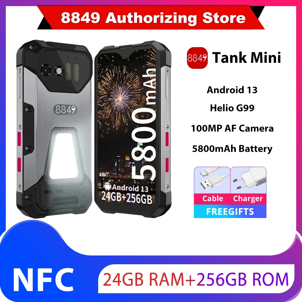 8849-Tank-Mini-Unihertz-16GB-24GB-256GB-Rugged-4-3-Inch-Display-Android ...