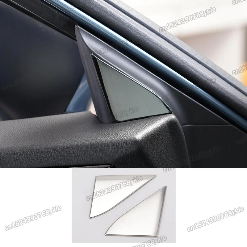 stainless steel car front triangle trims panel for mazda 3 axela mazda3 ...