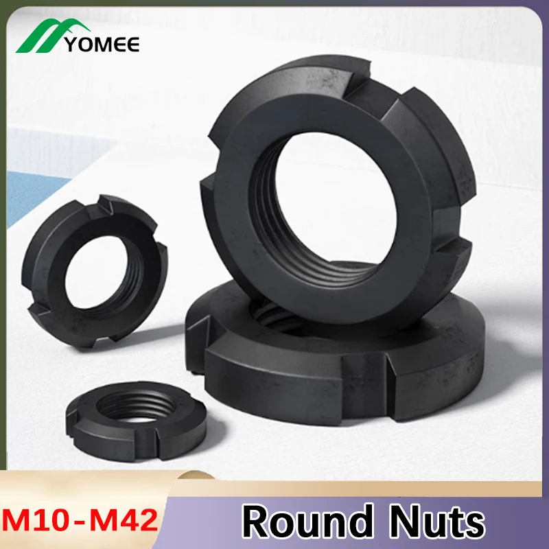 M10-M24 Slotted Nut Round Nut Four Slot Nut Left-Hand Thread Nuts ...