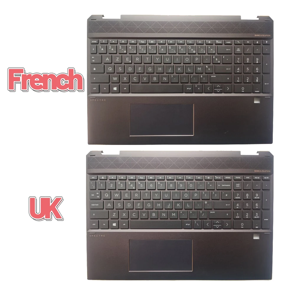 New-Laptop-French-FR-UK-Keyboard-For-HP-SPECTRE-X360-15-DF-TPN-Q213 ...