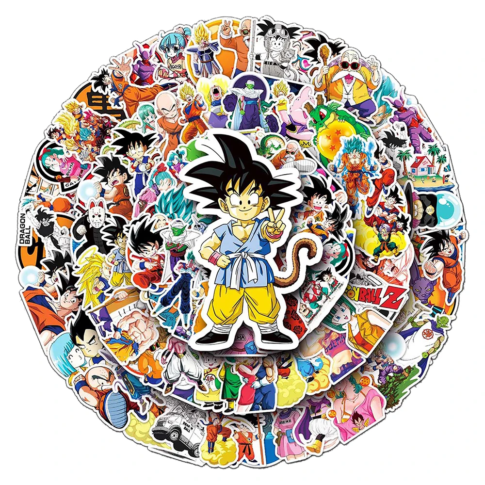 Pegatinas-de-dibujos-animados-de-Dragon-Ball-calcoman-as-de-Anime-Son ...
