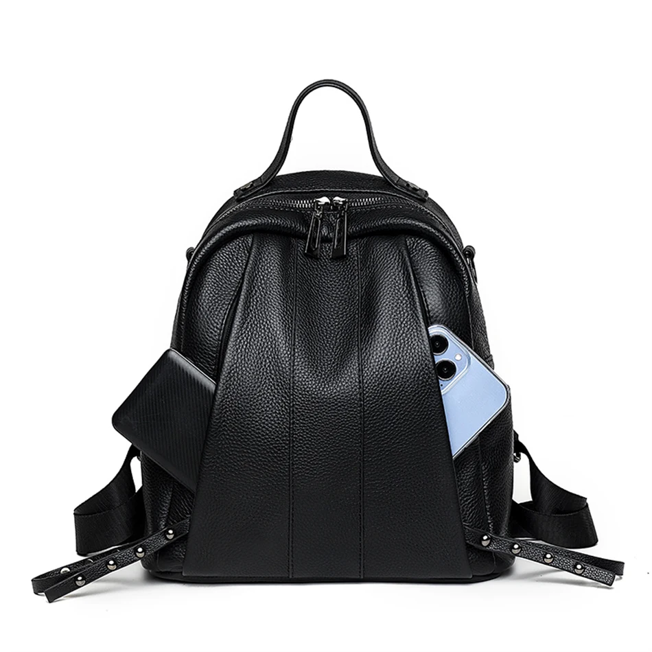 Genuine Leather Women Backpack | Genuine Leather Rucksack Women ...