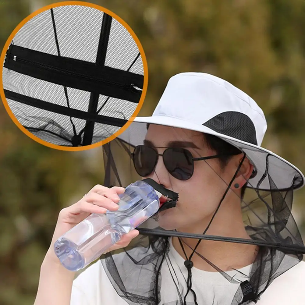 Insect-Net-Hat-Outdoor-Mosquito-proof-Foldable-Breathable-Bee ...