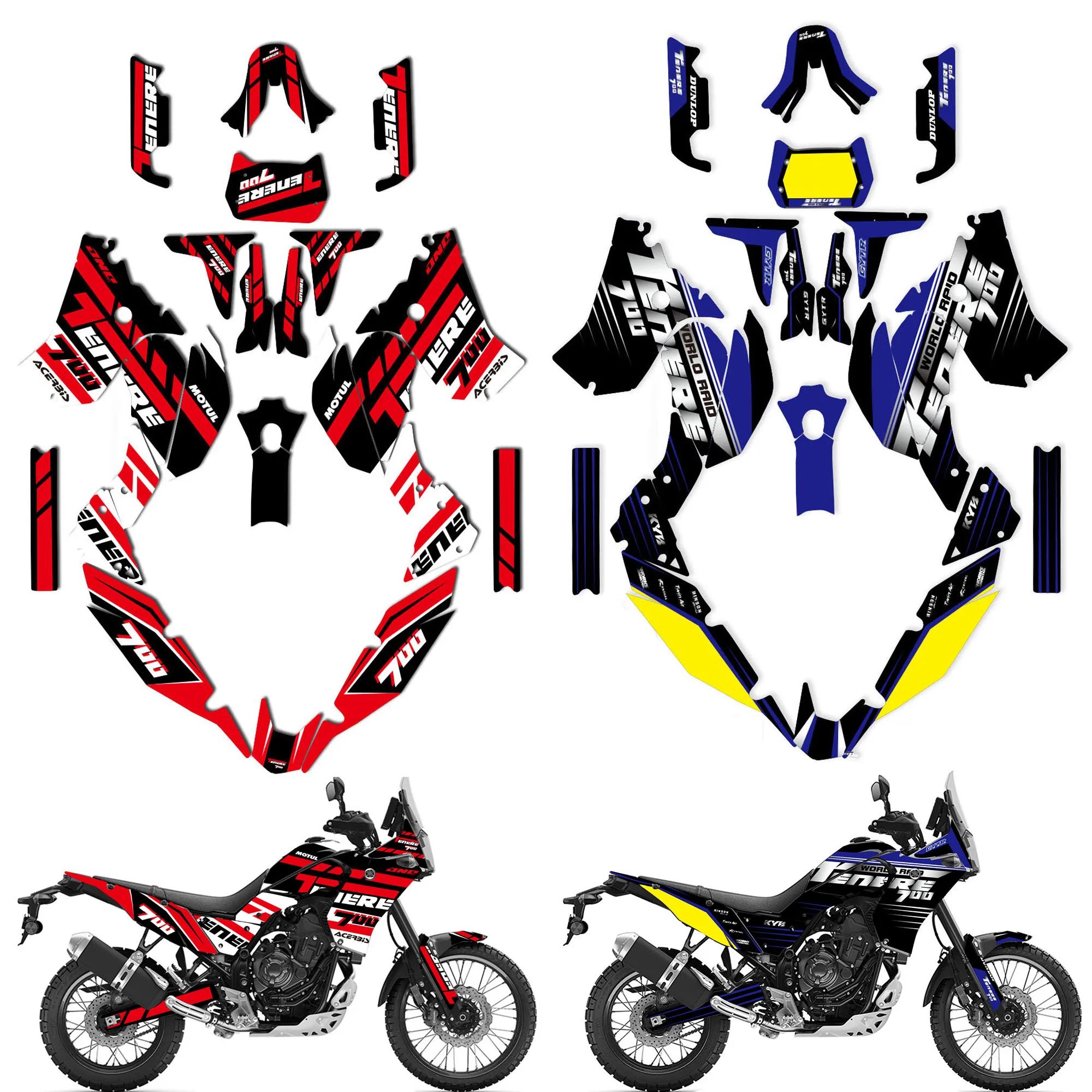 For Yamaha Tenere 700 Motorcycle Vinyl Decal Decals Graphics Stickers ...