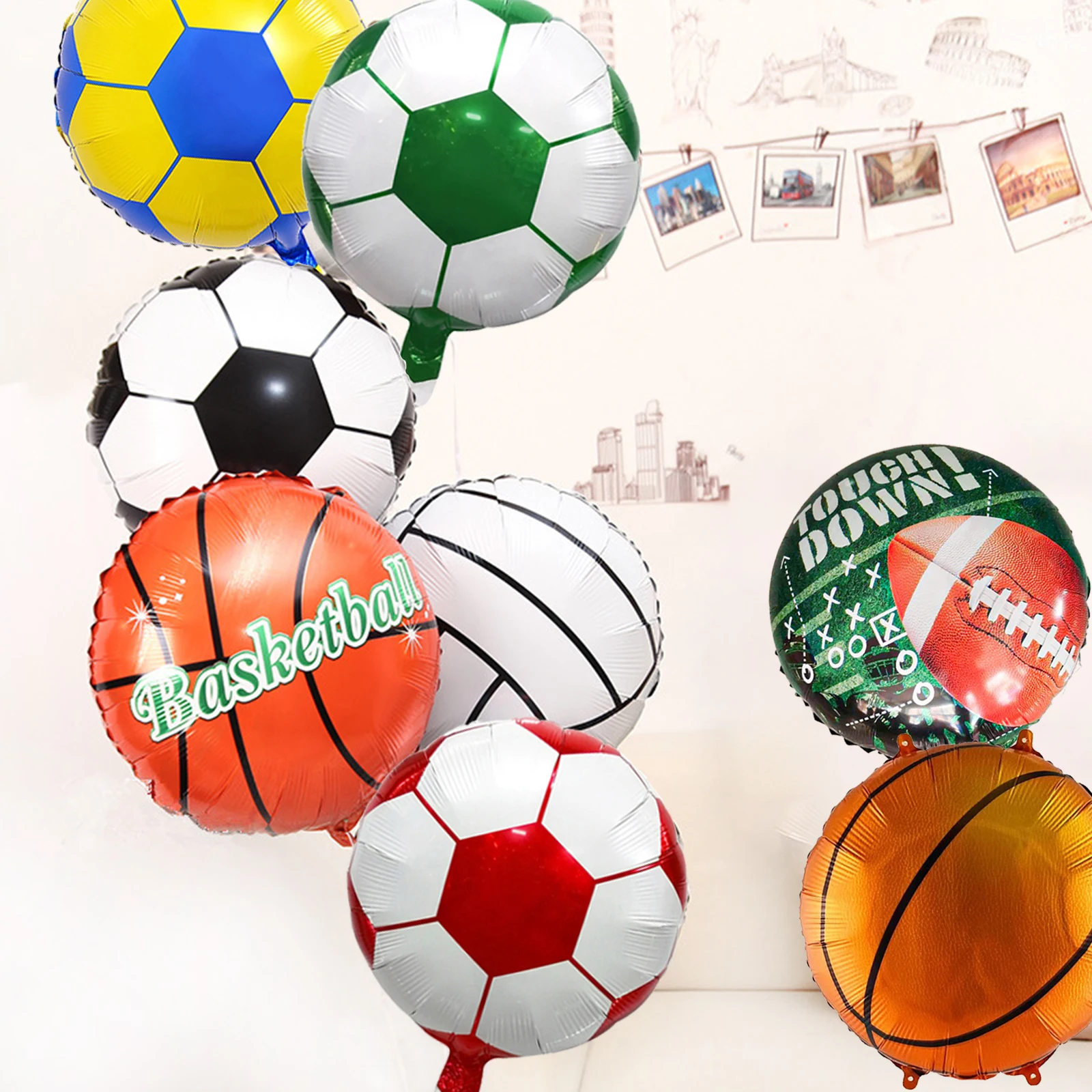 5psc-18-Inch-Football-Basketball-Balloon-Happy-Birthday-Party-World-Cup ...