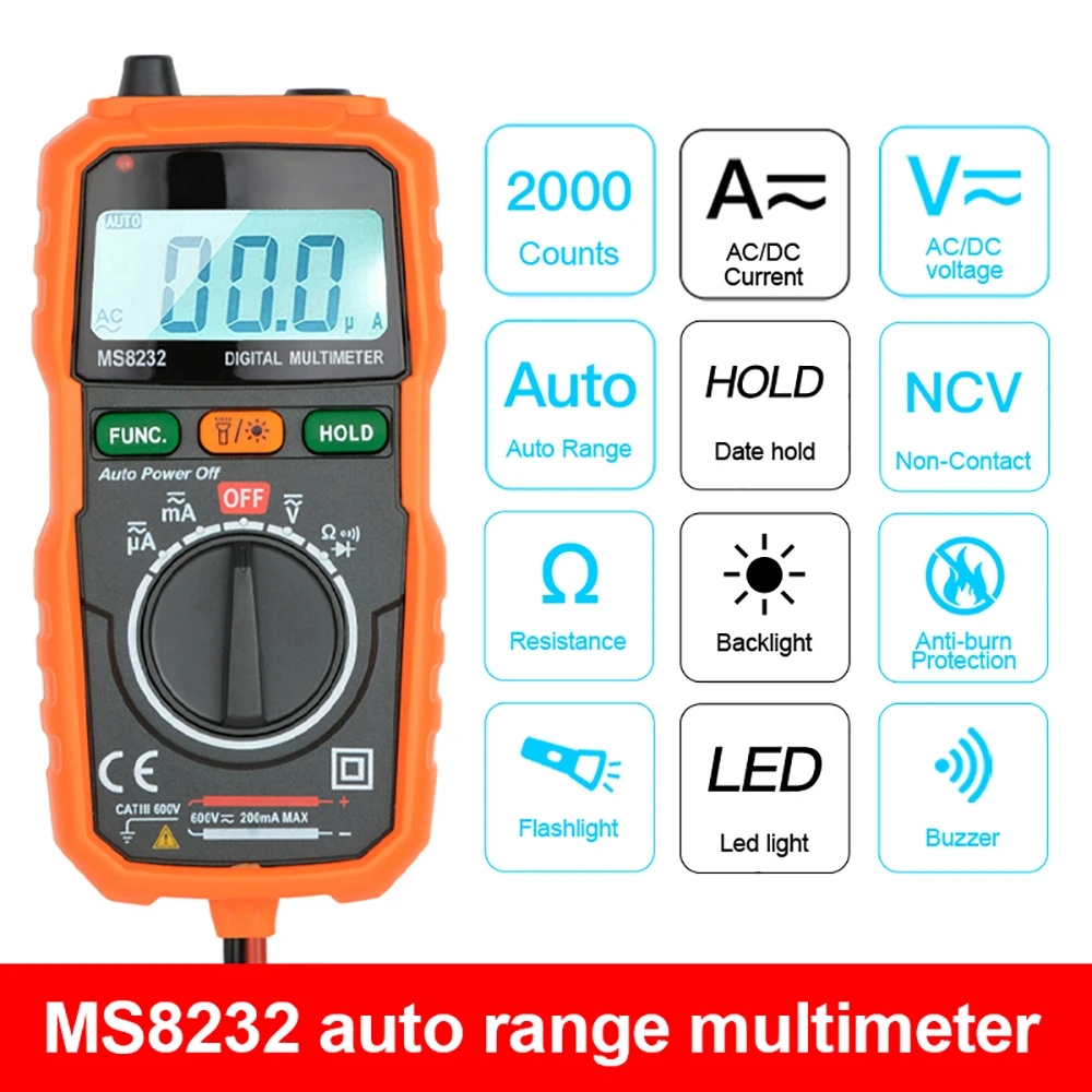 Digital Multimeter Test Professional Dc/ac Voltage Current Meter ...
