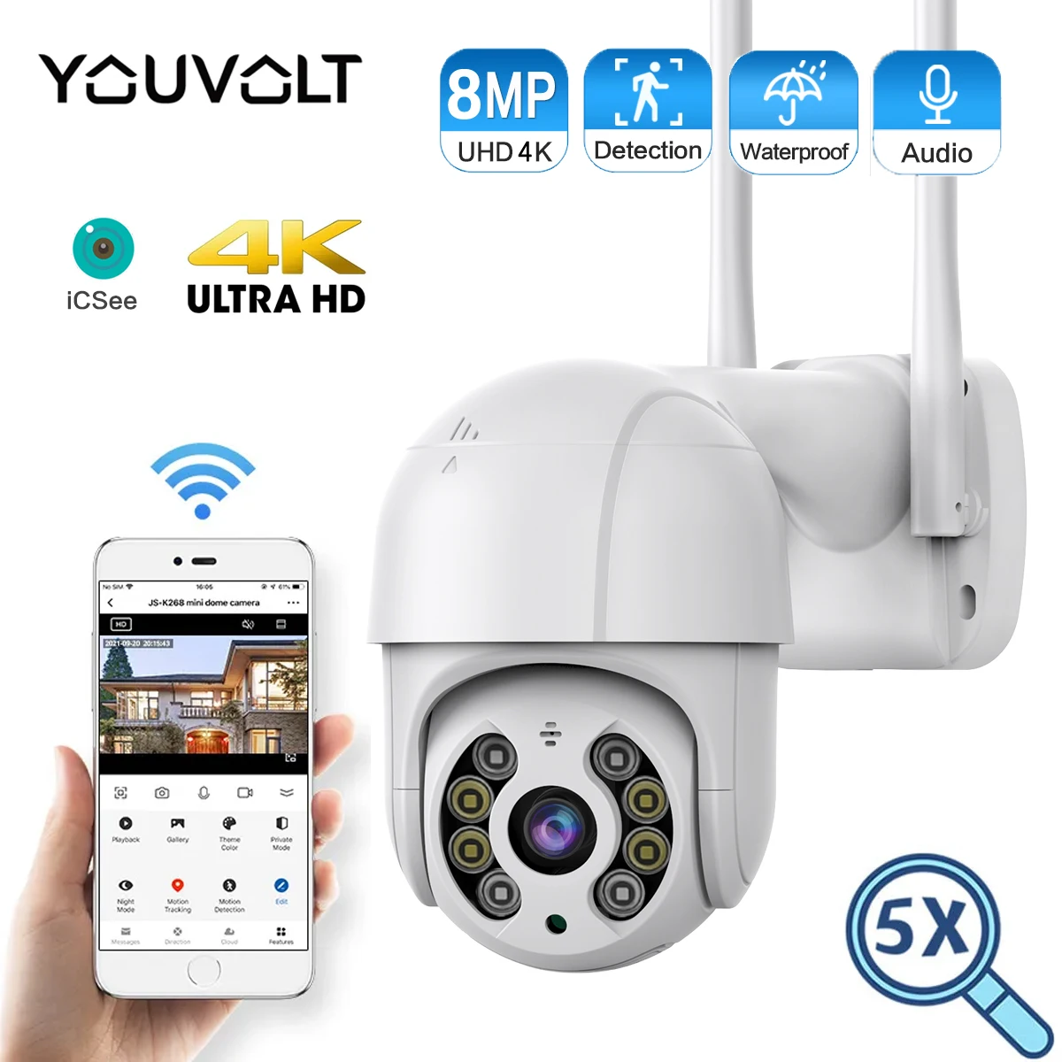 8MP-4K-IP-Wireless-PTZ-Camera-HD-Color-Night-Vision-Wifi-Camera-4X ...