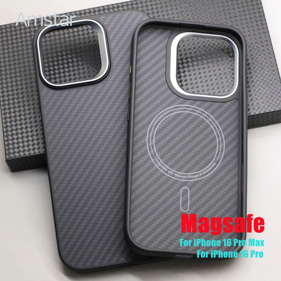 Amstar-Magnetic-Carbon-Fiber-Case-for-iPhone-16-15-14-Pro-Max-Support ...