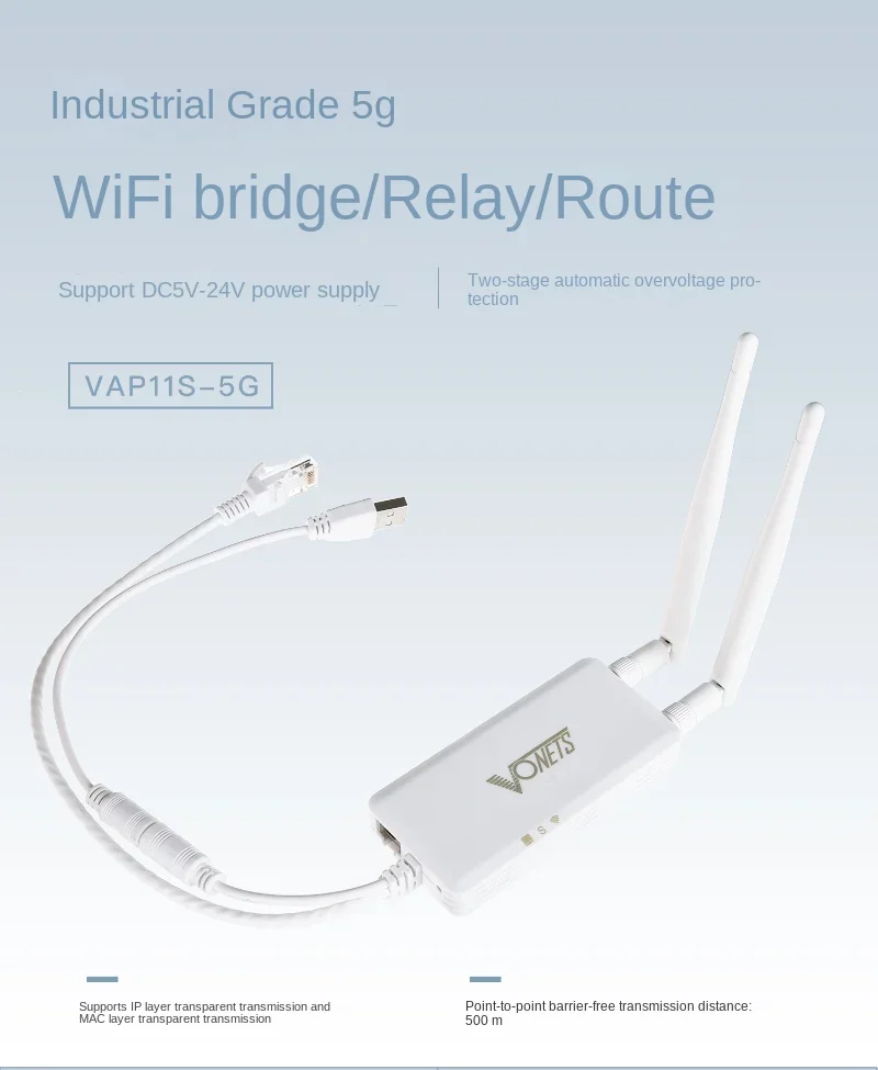 VONETS 5G Wireless Bridge/Router/Repeater for Converting Wireless To ...