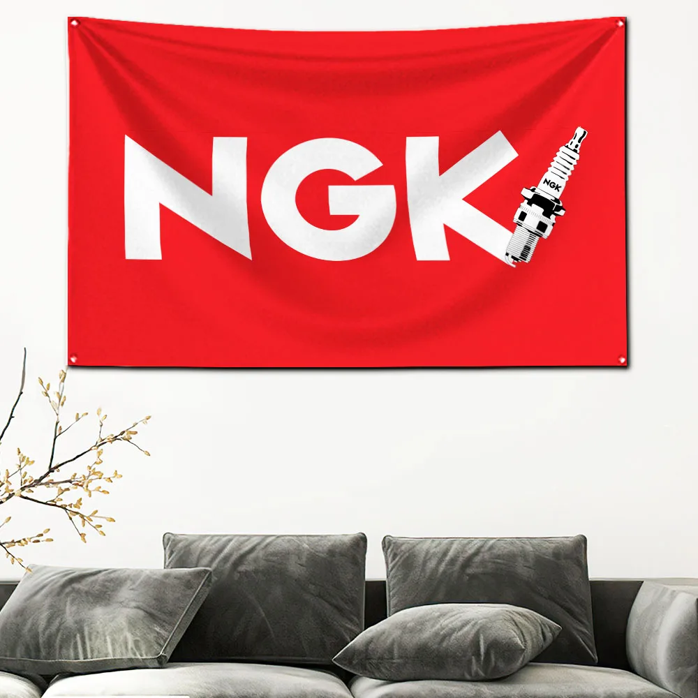 2024-90X150cm-Ngk-Spark-Plugs-Flag-Garage-or-Outdoor-Decoration ...