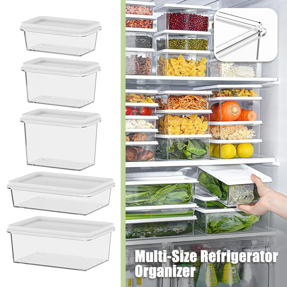 Refrigerator-Storage-Boxes-Food-Fresh-Organizer-Cold-Crisper-Food-Spice ...