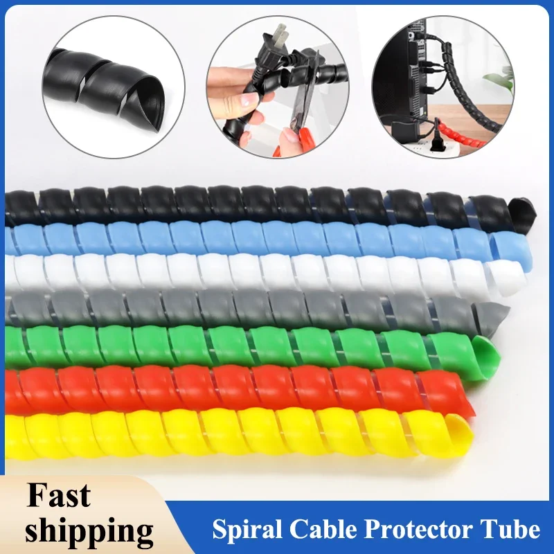 8mm-10mm-7Colors-Winding-Tube-Wire-Organizer-Pipe-Protection-Flexible ...