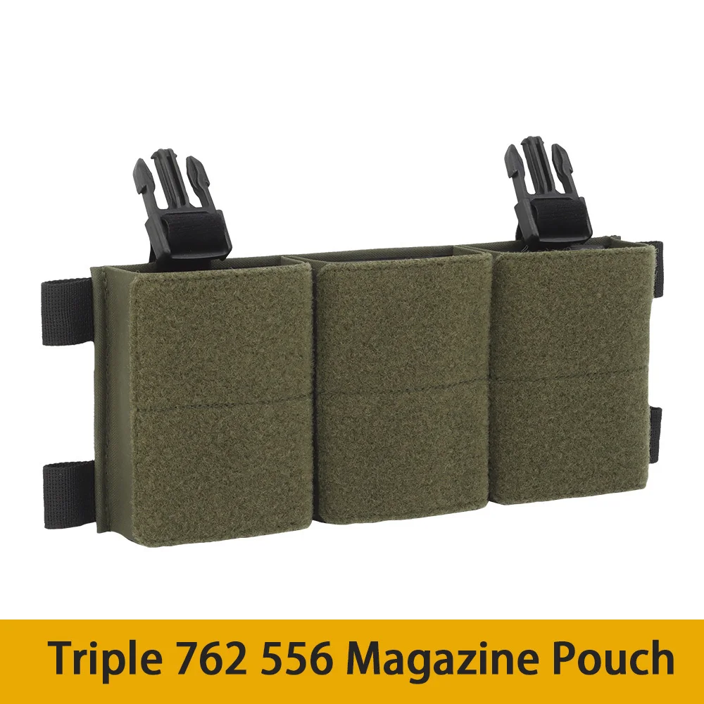 Tactical Triple 556 762 Magazine Pouch KYWI Placard SR AR SCAR G3 AK M4 Mag Bag LV119 HSP Vest ...